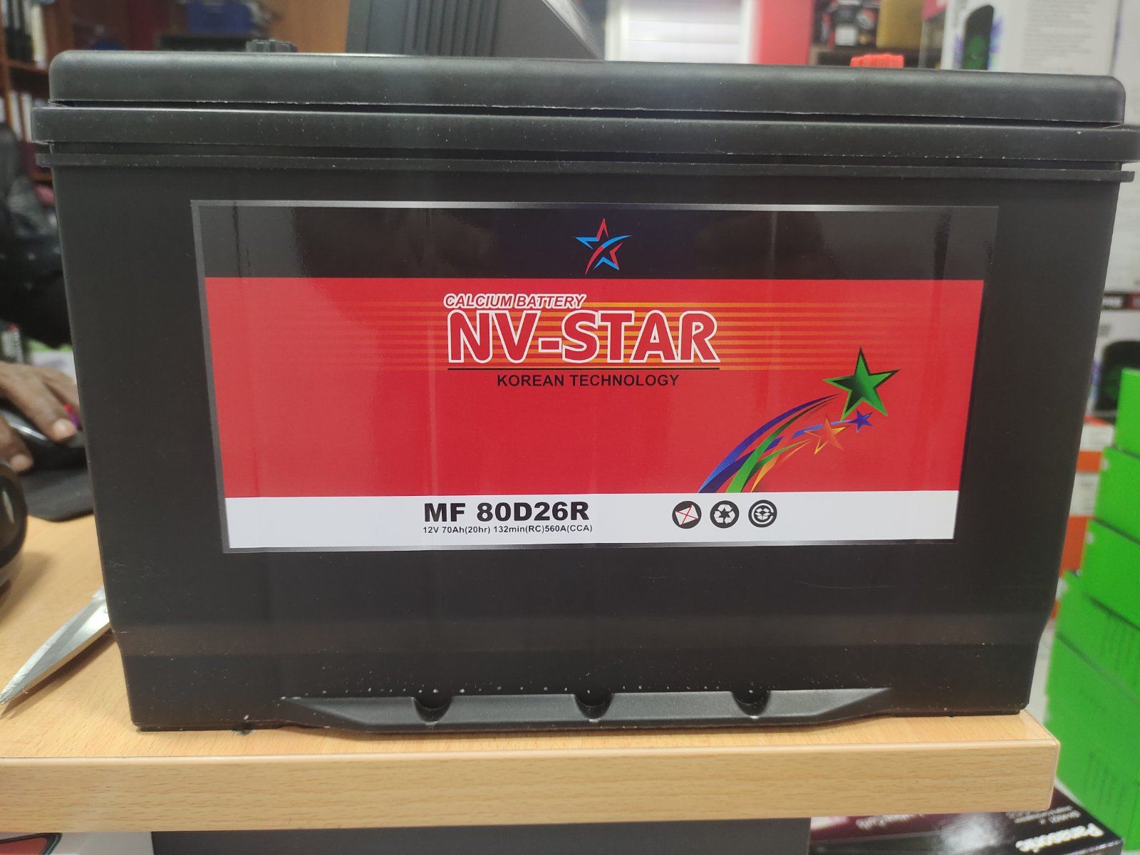 NV-STAR CAR BATTERY 70AH (20HRS) MF 80D26R – WESTORE