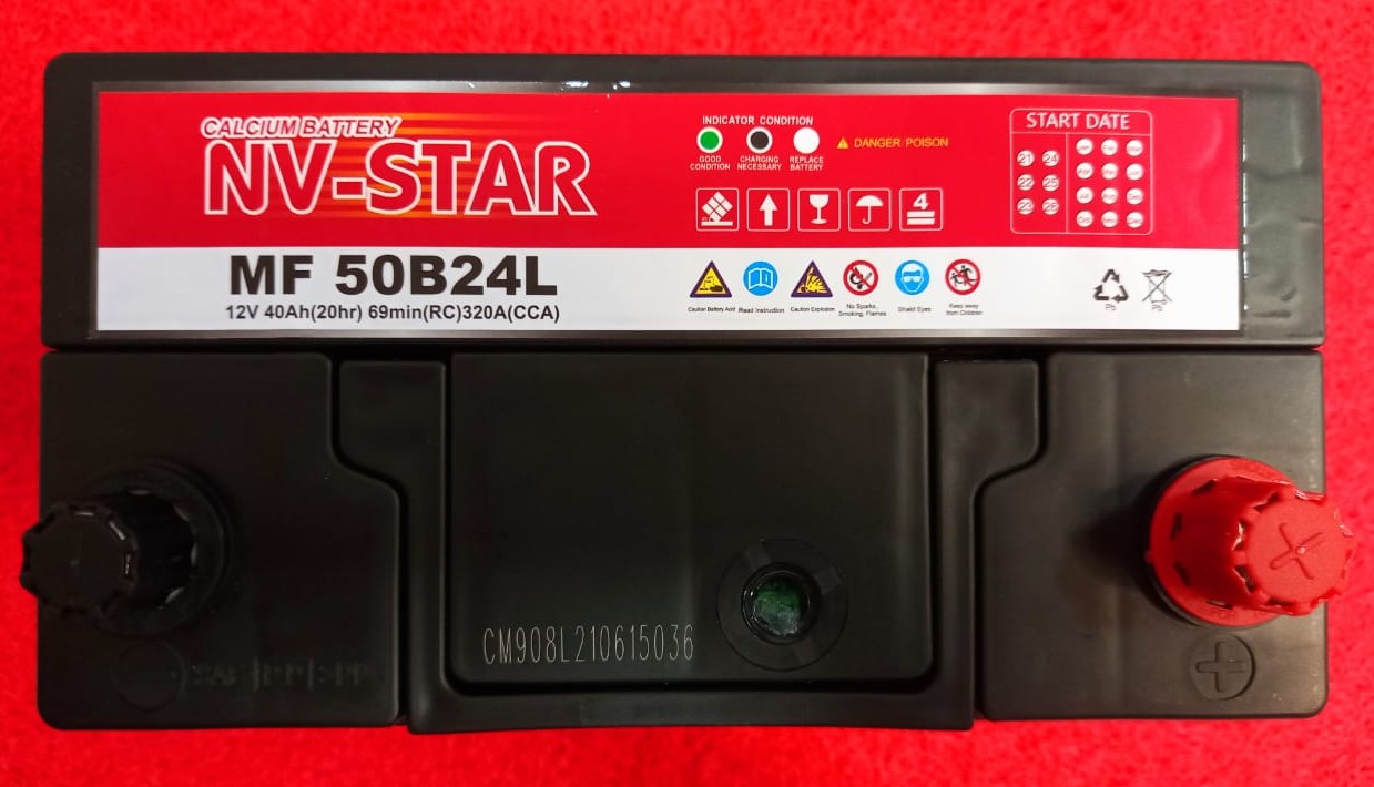 NV-STAR CAR BATTERY 40AH (20HRS) MF 50B24L – WESTORE