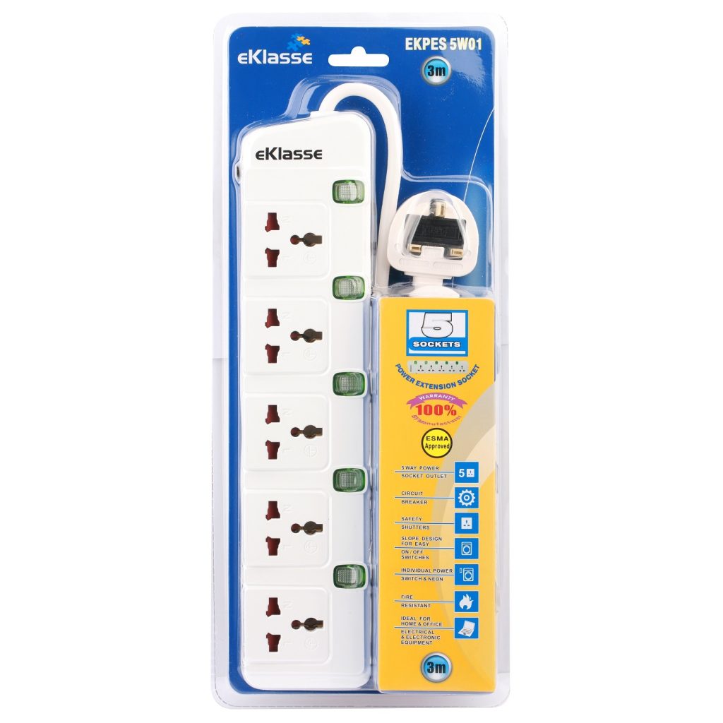 SOSCT EXTENSION SOCKET 5 WAYS 3M CABLE – WESTORE