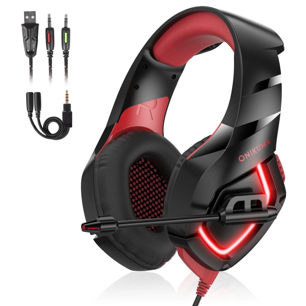 ONIKUMA GAMING HEADSET K18 RED & BLACK – WESTORE